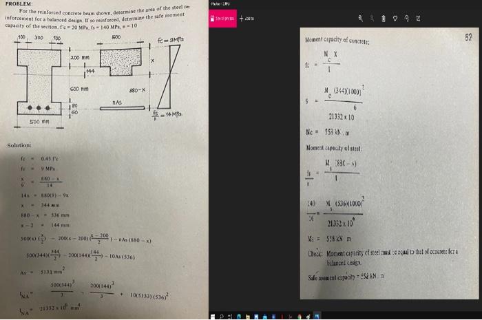 Solved Refer to the sample problem on Transformed Section | Chegg.com