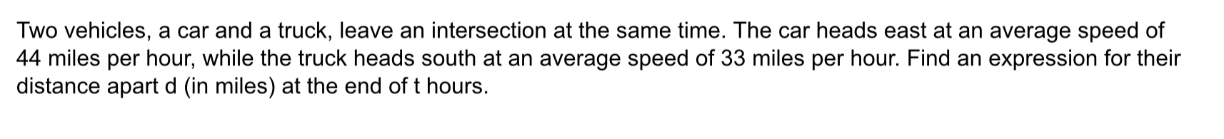 Solved Two vehicles, a car and a truck, leave an | Chegg.com