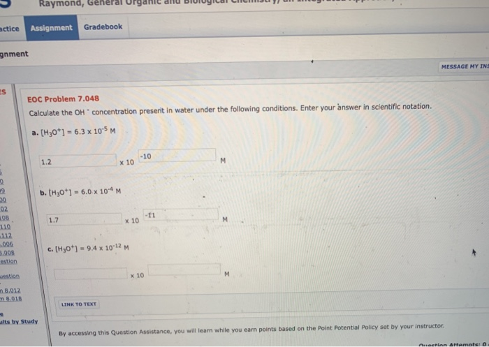 Solved Raymond, actice Assignment Gradebook gnment MESSAGE | Chegg.com