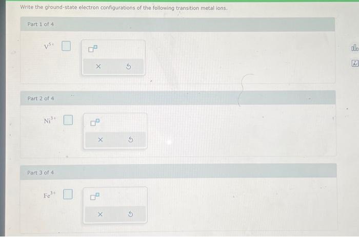 Solved Write the ground-state electron configurations of the | Chegg.com