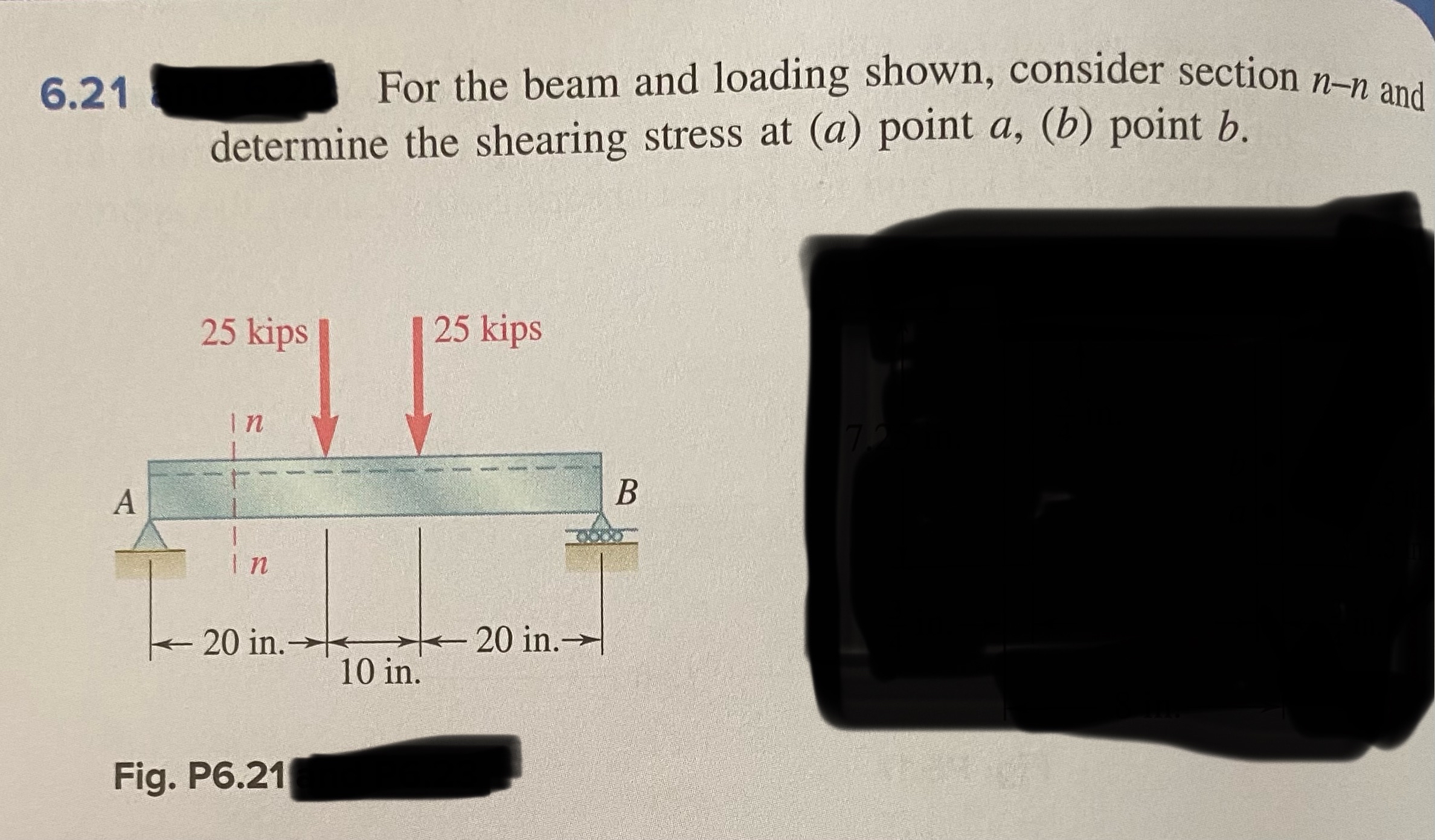 Solved 6.21 ﻿For the beam and loading shown, consider | Chegg.com