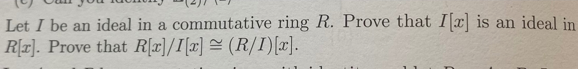 Solved Let I be an ideal in a commutative ring R. | Chegg.com