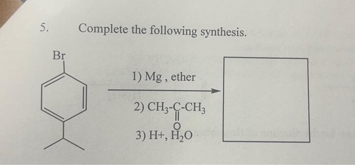 Solved Complete the following synthesis. | Chegg.com