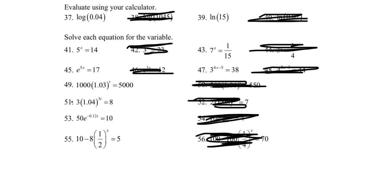 Solved Evaluate using your calculator.log(0.04)ln(15)Solve | Chegg.com