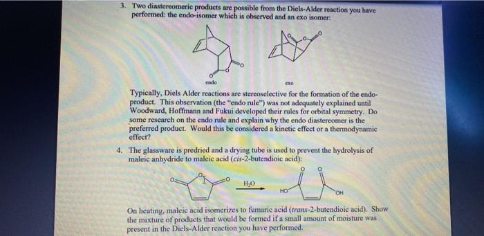 Solved 3. Two diastereomeric products are possible from | Chegg.com