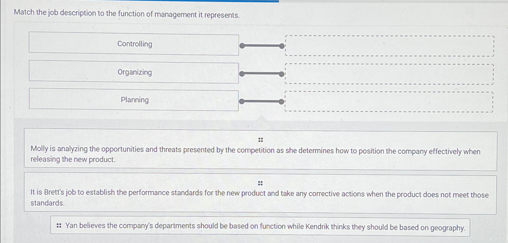 Solved Match the job description to the function of | Chegg.com