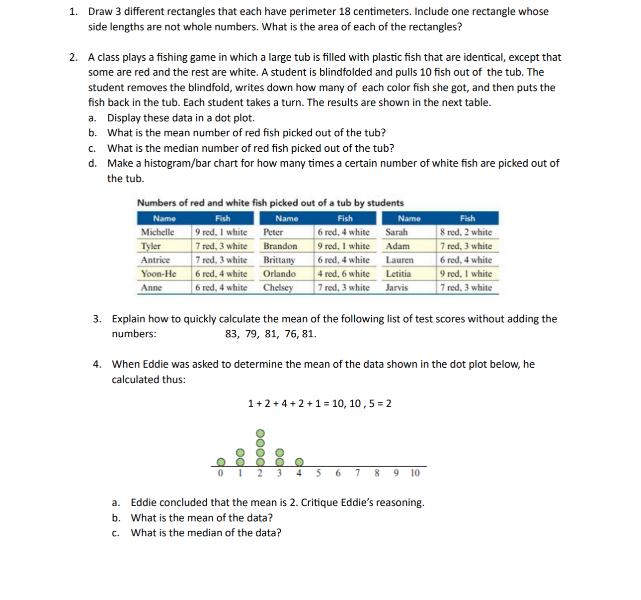 Draw 3 ﻿different rectangles that each have perimeter | Chegg.com