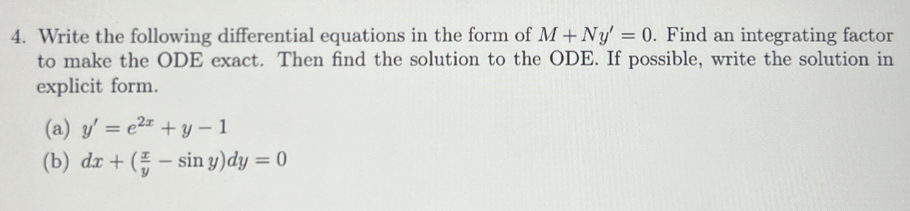 Write the following differential equations in the | Chegg.com