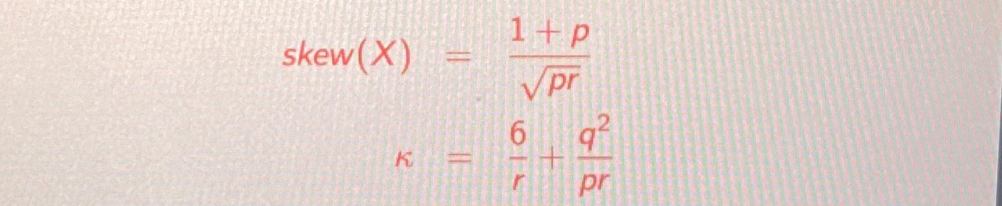 Solved skew(x)=1+p pr2 ﻿ Show this,when;κ=6r+q2pr ﻿ where | Chegg.com
