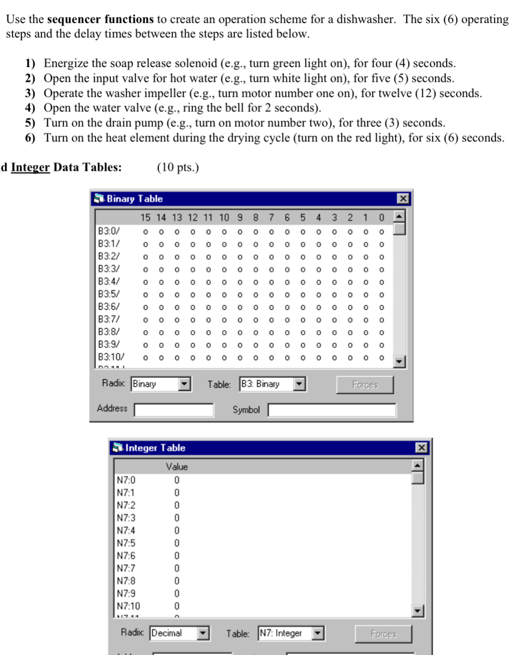 Solved The sequencer function is mandatory Use the | Chegg.com