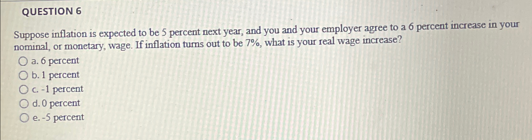 Solved QUESTION 6Suppose inflation is expected to be 5 | Chegg.com Solved QUESTION 6Suppose inflation is expected to be 5 | Chegg.com