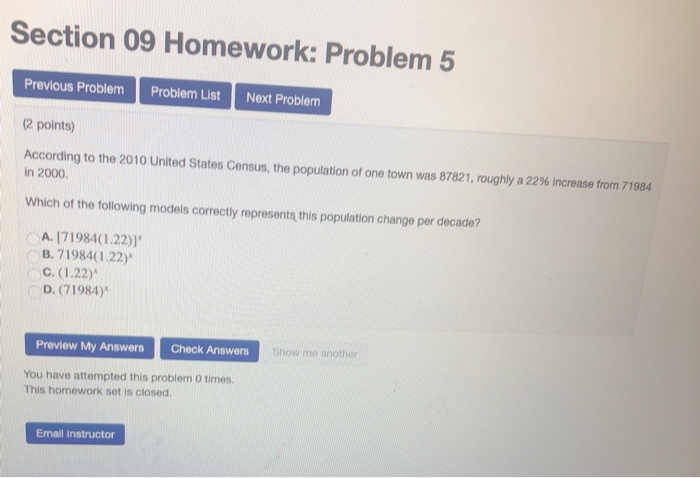 Solved Section 09 Homework: Problem 5 Previous Problem | Chegg.com