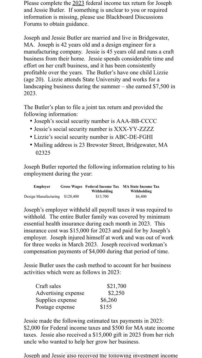 Solved Please complete the 2023 ﻿Form 8863 ﻿based on the | Chegg.com