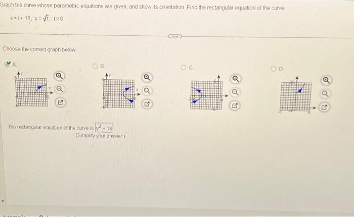 Solved Graph the curve whose parametric equations are given, | Chegg.com