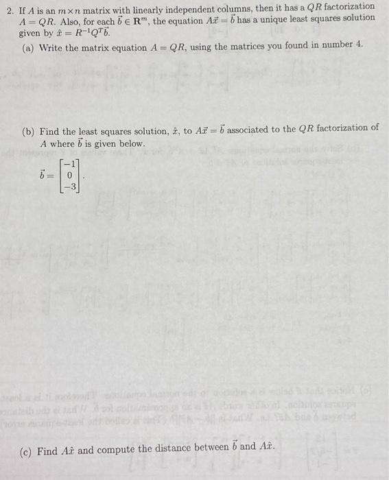 m 2. If A is an mxn matrix with linearly independent | Chegg.com