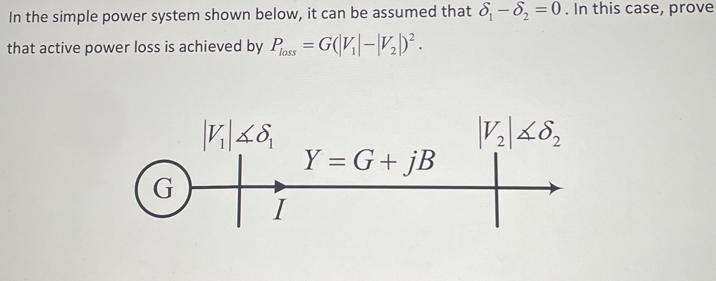 Solved In the simple power system shown below, it can be | Chegg.com