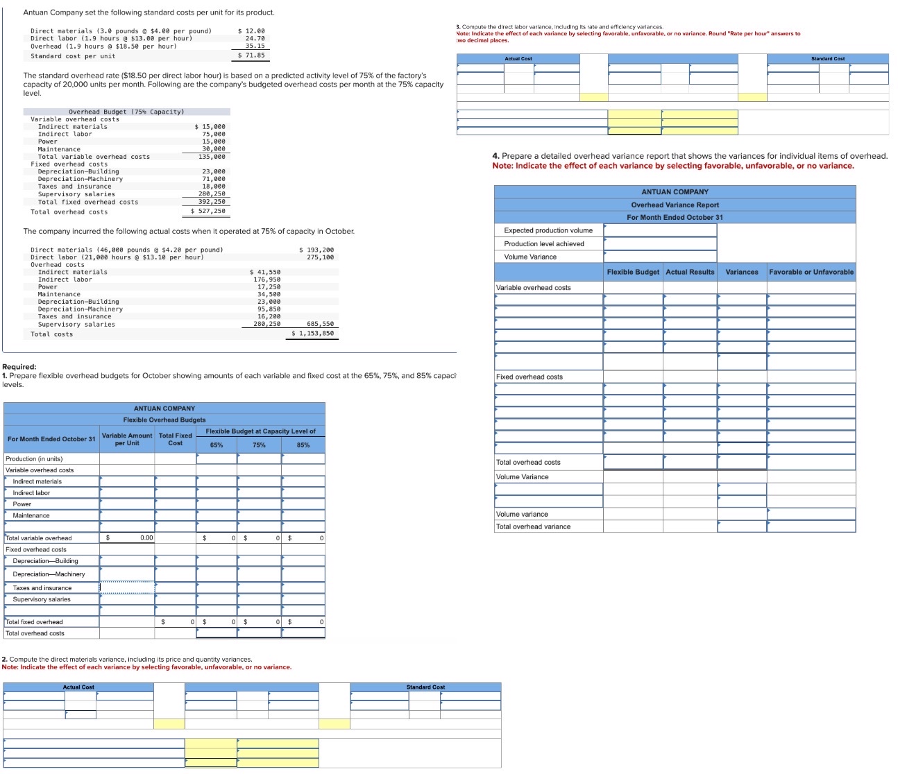 Solved Pleas Answer all parts in the EXACT table format | Chegg.com
