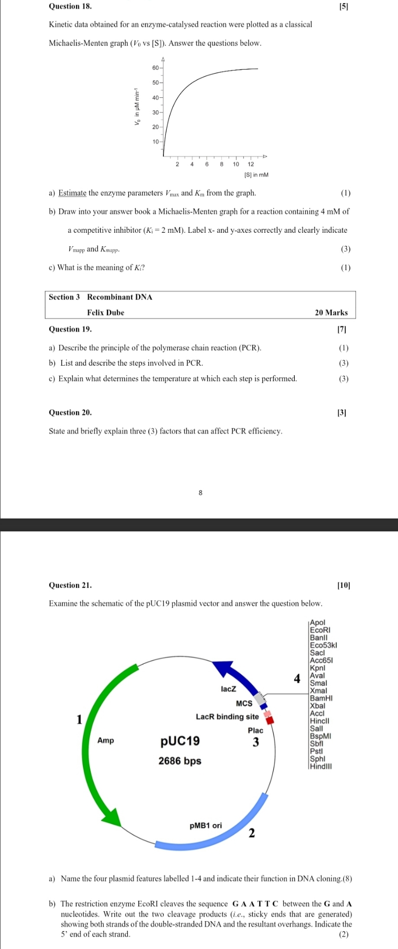 Solved Question 18.[5]Kinetic data obtained for an | Chegg.com