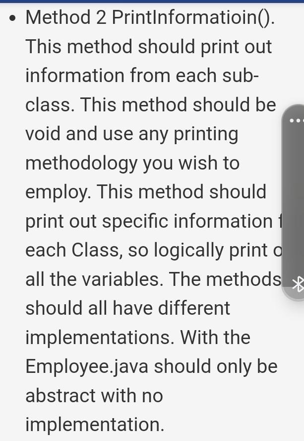 Solved • Method 1 Calculate Salary() This method should be a | Chegg.com