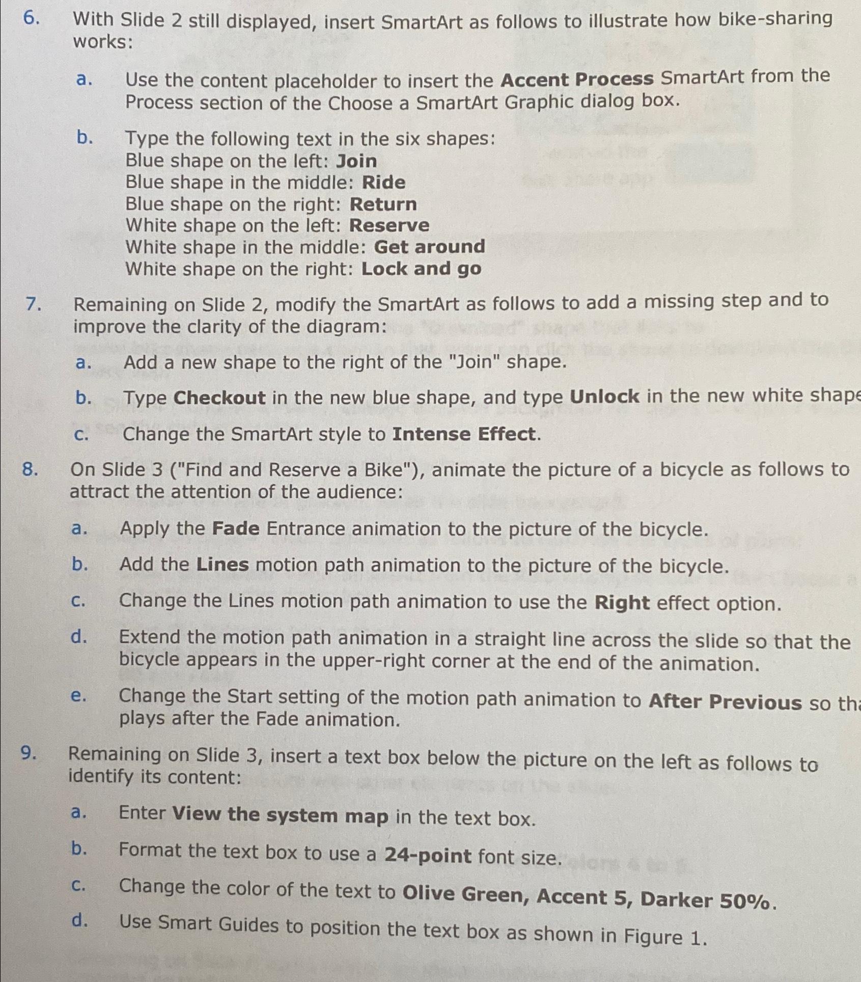 Solved With Slide 2 ﻿still displayed, insert SmartArt as | Chegg.com