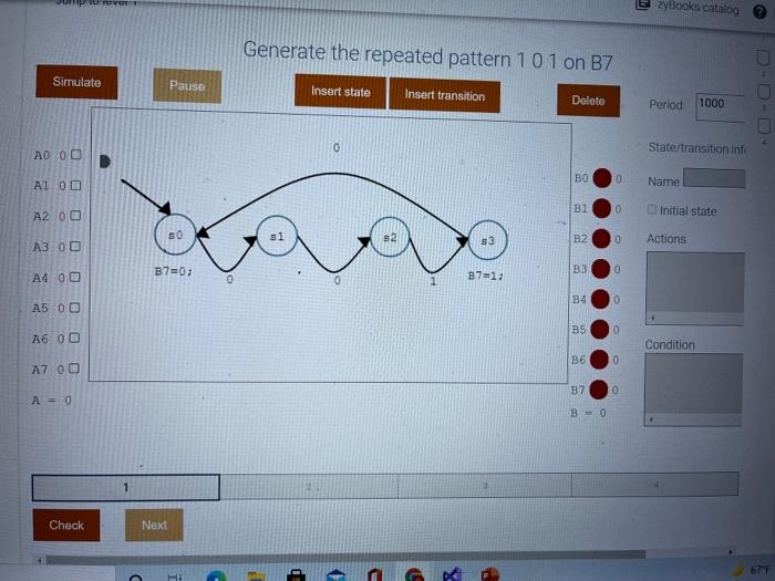 Solved EVO ZyBooks Catalog Generate the repeated pattern 101 | Chegg.com