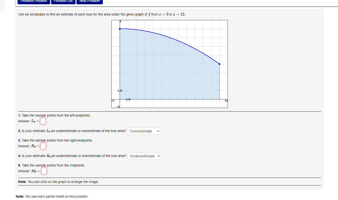 Solved Use six rectangles to find an estimate of each type | Chegg.com