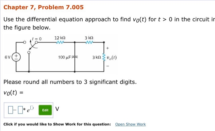 Solved Chapter 7, Problem 7.005 Use the differential | Chegg.com