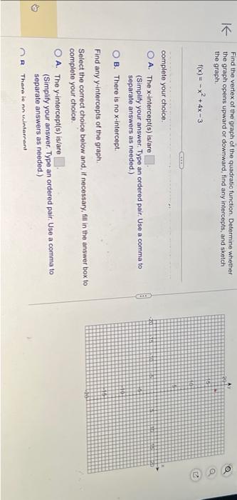 Solved Find the vertex of the graph of the quadratic | Chegg.com
