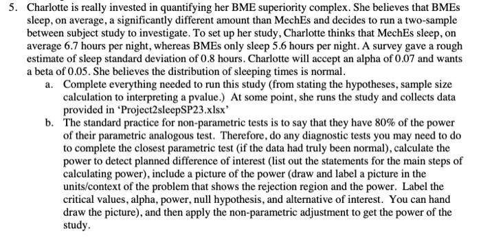 Solved 5. Charlotte is really invested in quantifying her | Chegg.com