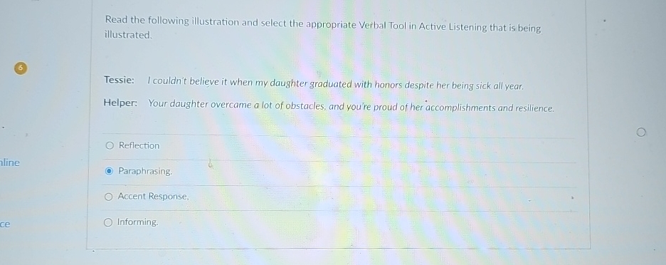 Solved Read the following illustration and select the | Chegg.com