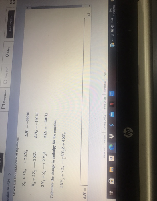 Solved Resources estion 26 of 34 Ex Give Up? Hint Check | Chegg.com