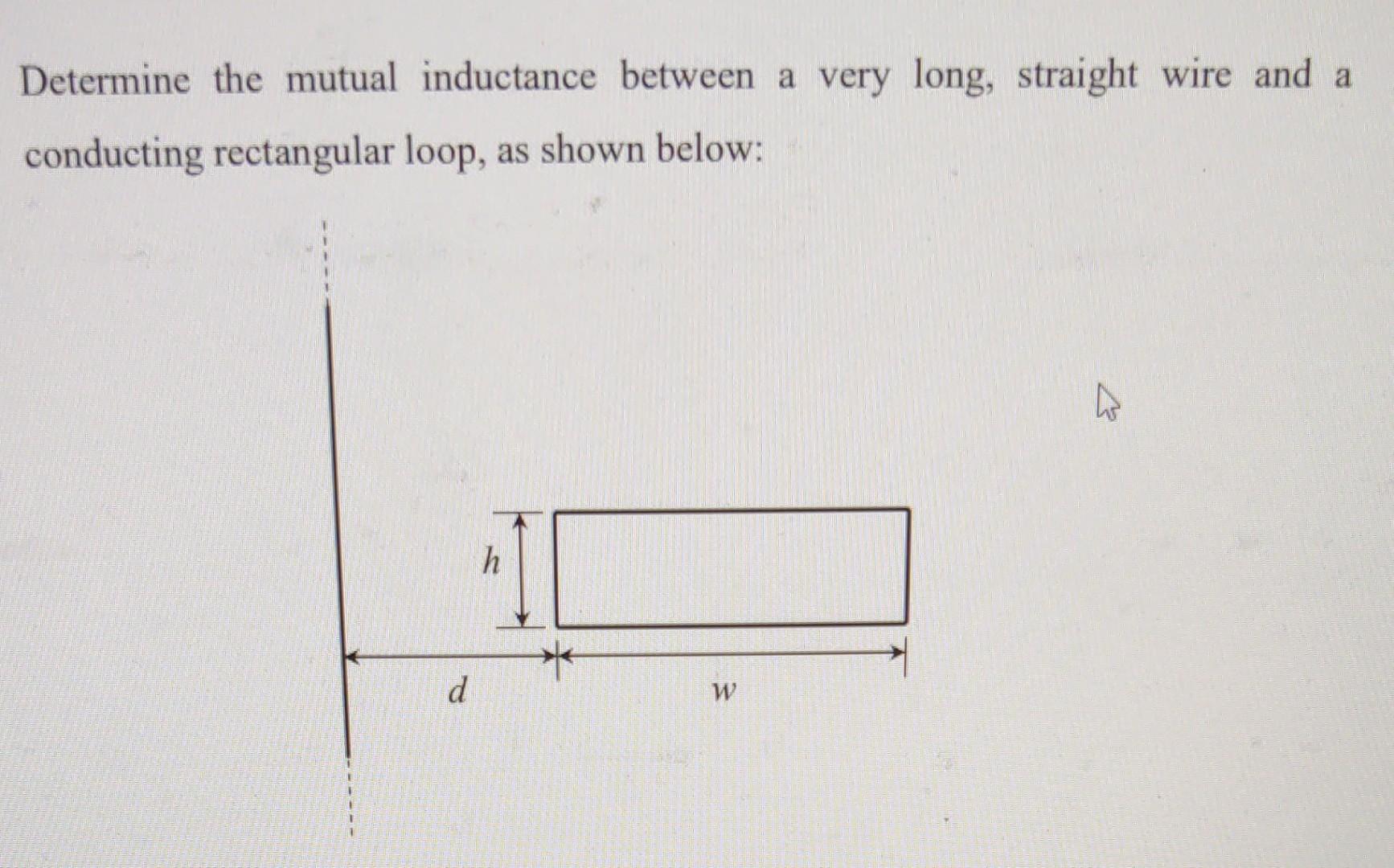 Solved Determine the mutual inductance between a very long, | Chegg.com