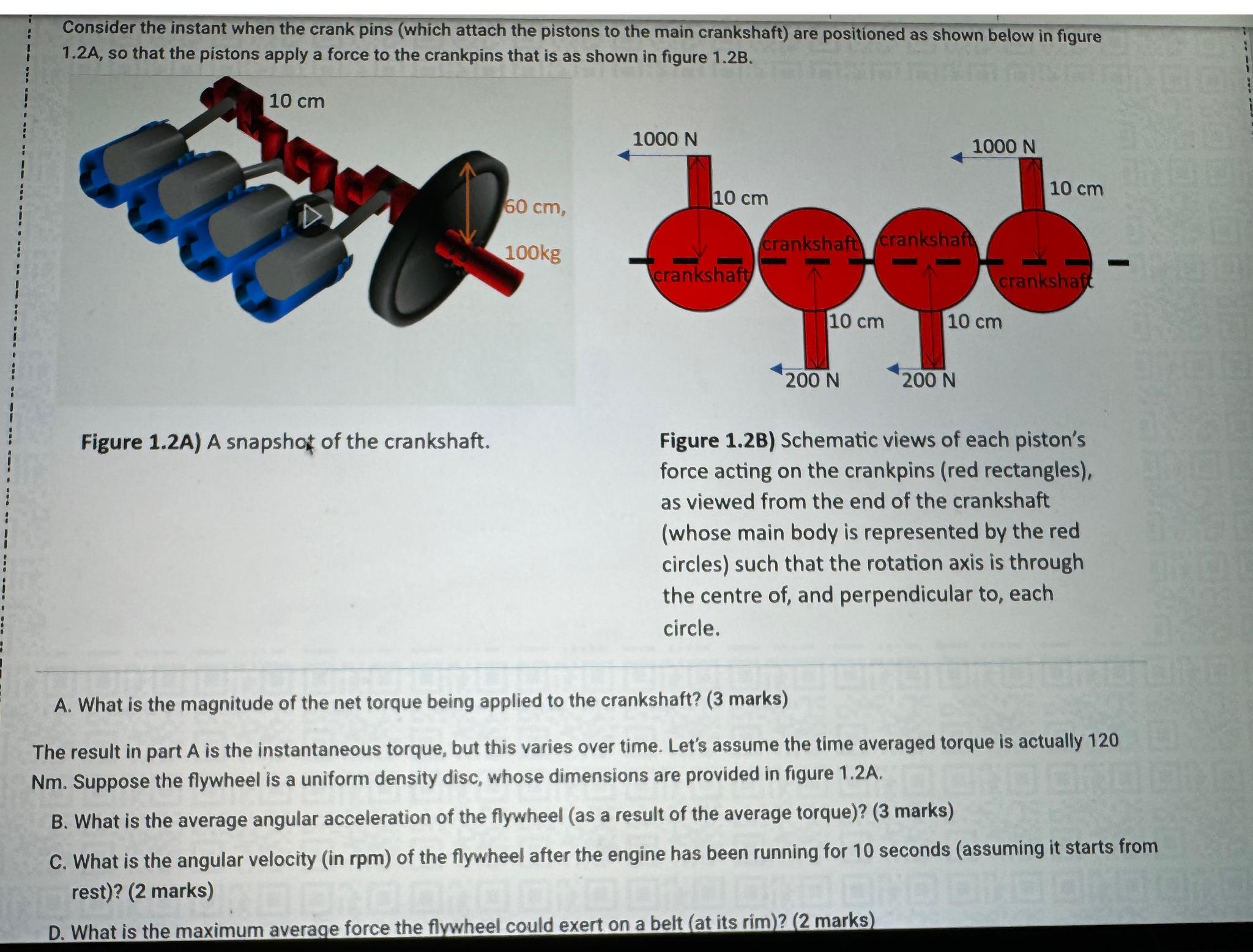 Solved Consider the instant when the crank pins (which | Chegg.com