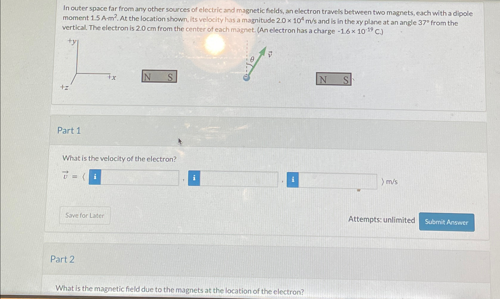 In outer space far from any other sources of electric | Chegg.com