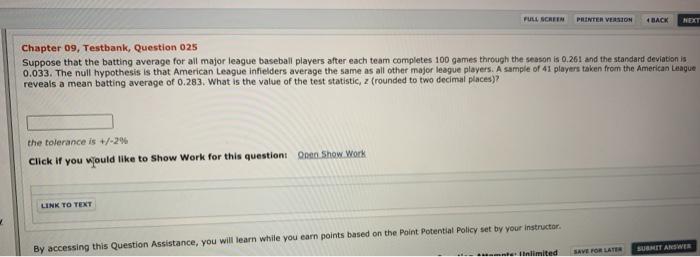 Solved FULL SCREEN PRINTER VERSION 4 BACK NEXT Chapter 09, | Chegg.com