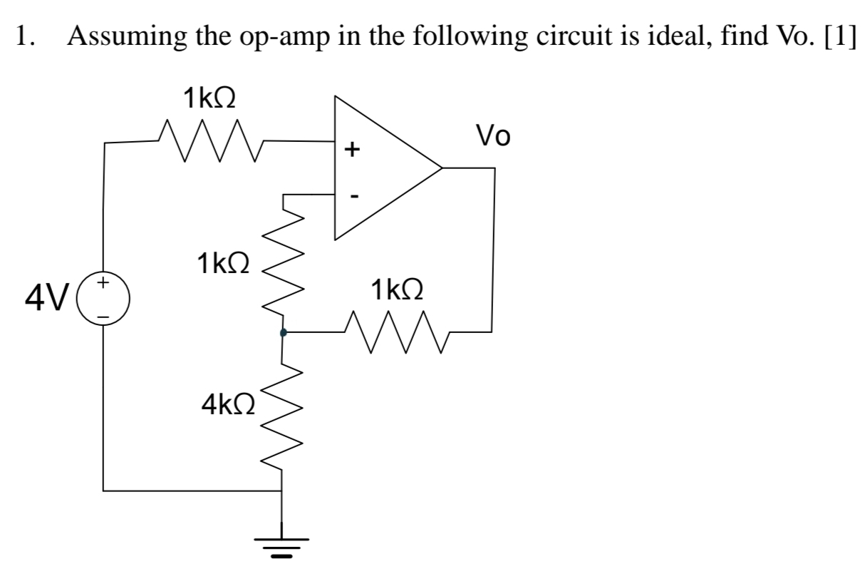 Solved Assuming the op-amp in the following circuit is | Chegg.com