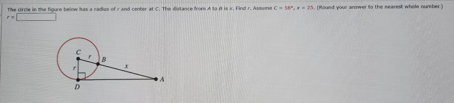 Solved the circle in the figure below has a radius of r and | Chegg.com