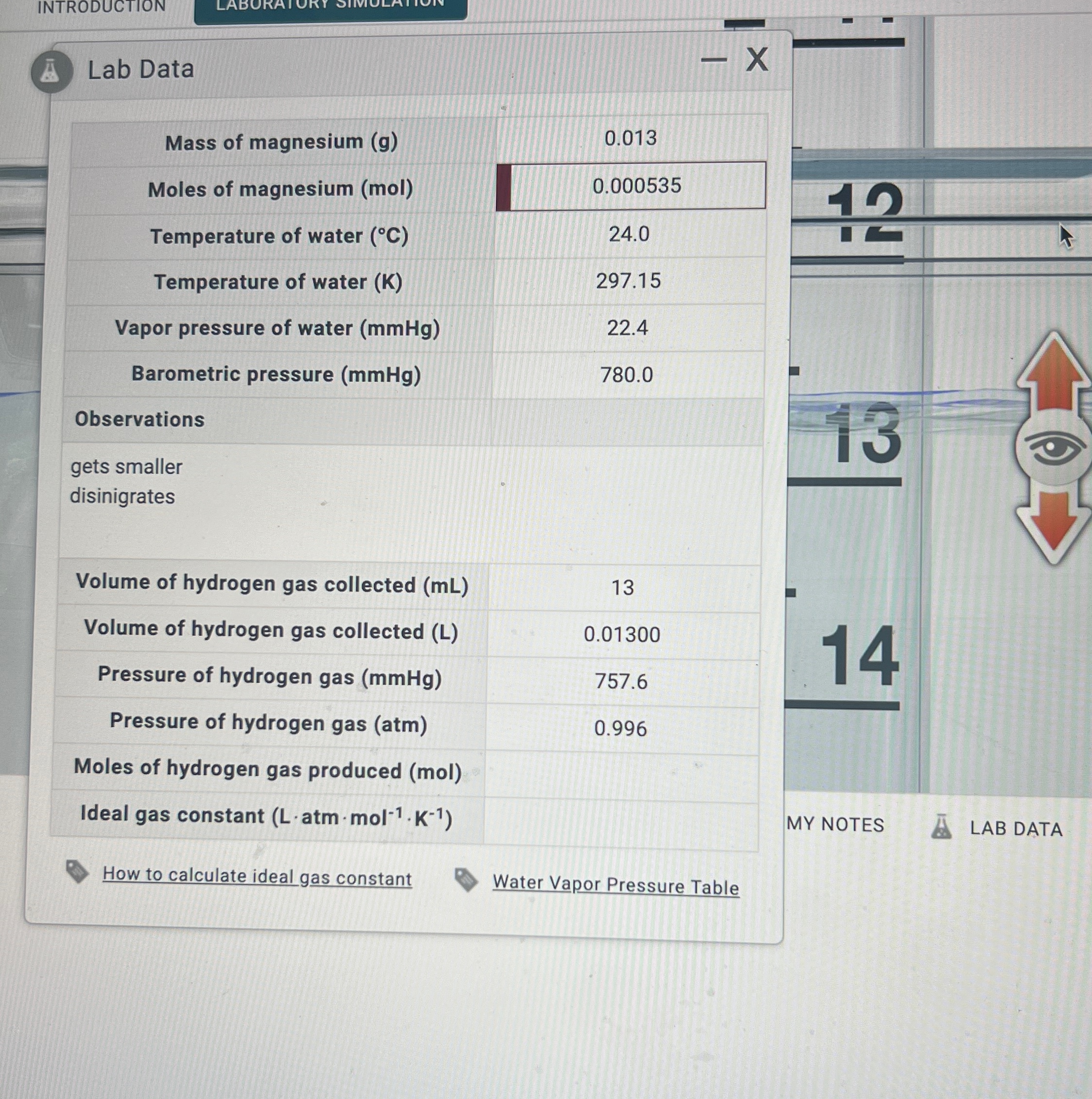 Solved INTRODUCTIONLab Data\table[[Mass of magnesium | Chegg.com