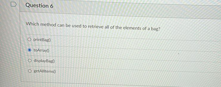 Solved Question 6Which method can be used to retrieve all of | Chegg.com