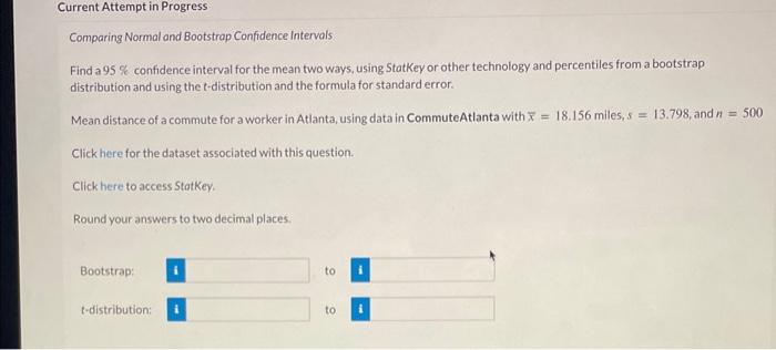 Solved Comparing Normal and Bootstrap Confidence Intervals | Chegg.com