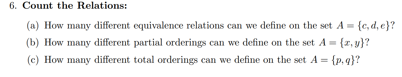 Solved please show steps of your work (!!)Count the | Chegg.com