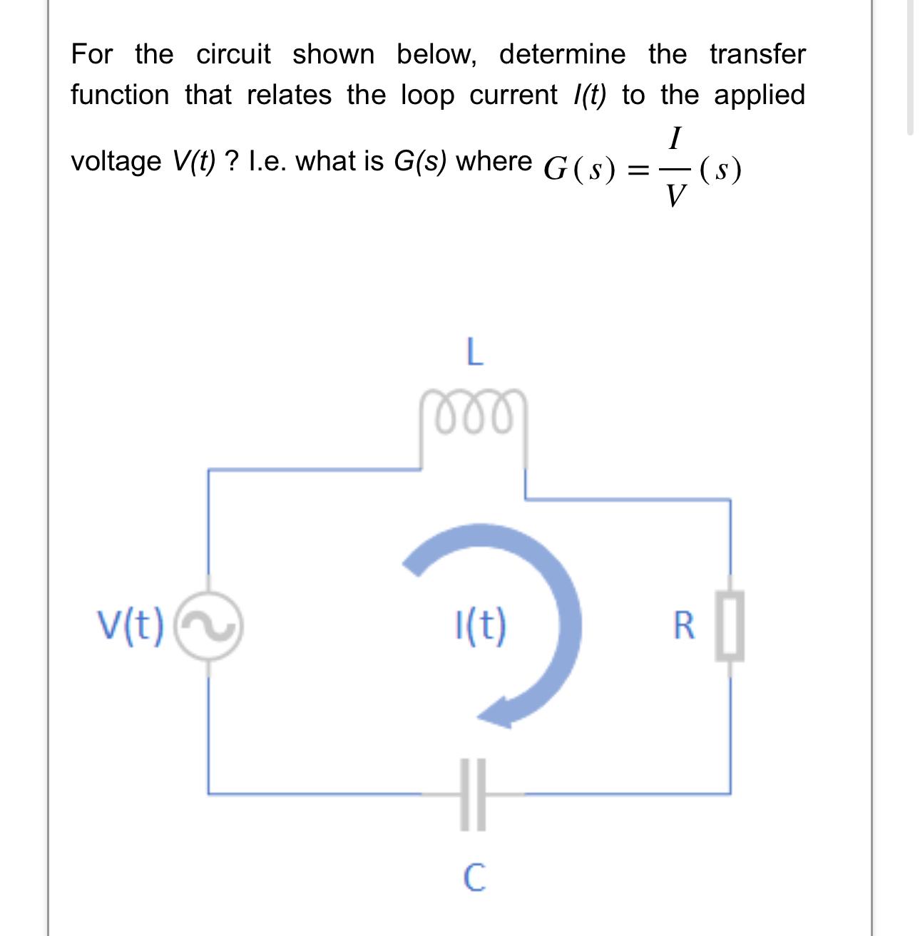 Solved For the circuit shown below, determine the transfer | Chegg.com