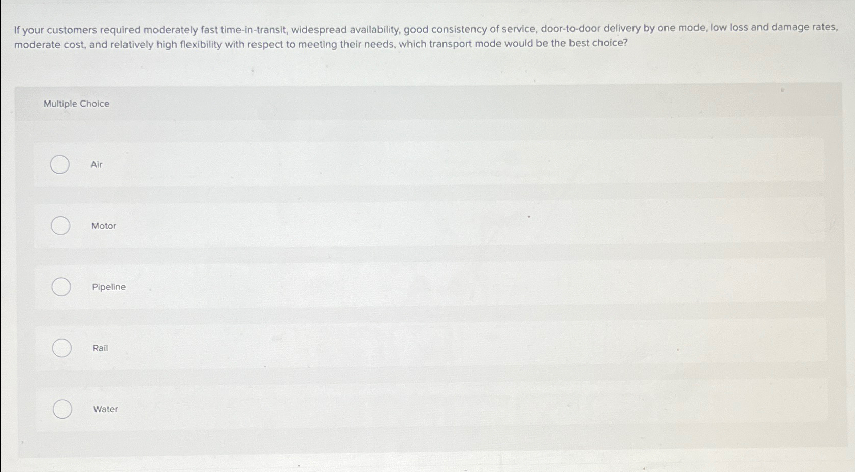Solved If your customers required moderately fast | Chegg.com