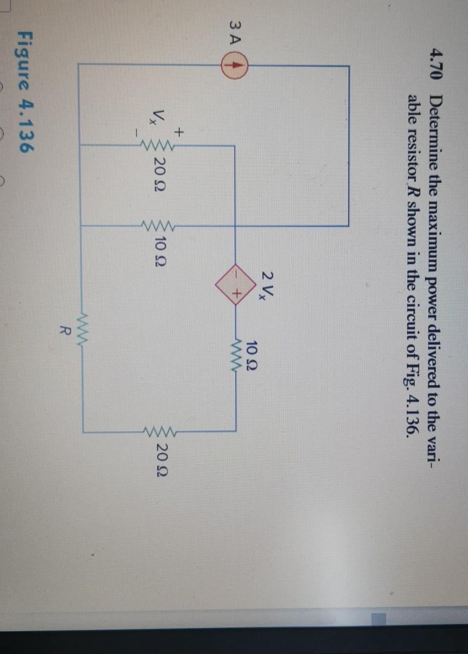 Solved 4.70 Determine the maximum power delivered to the | Chegg.com