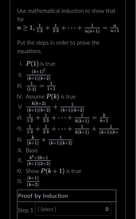 Solved Use mathematical induction to show that for | Chegg.com