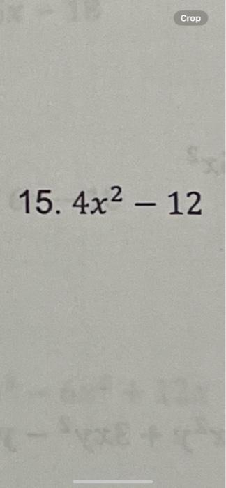 Solved 4x2−12 | Chegg.com
