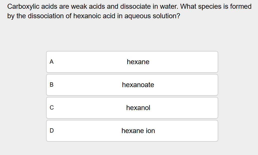 High Quality SOLUTION Carboxylic acids are weak acids and dissociate in | Chegg.com