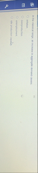 Solved In the classical range, an increase in aggregate | Chegg.com