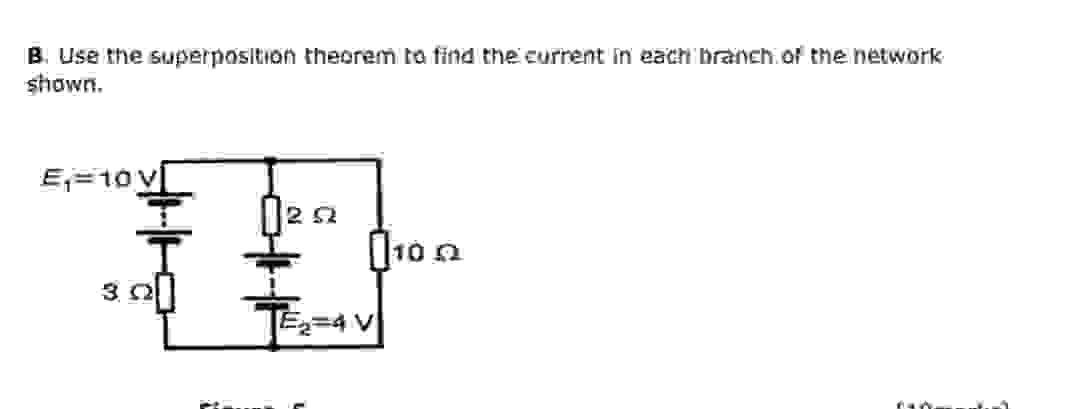 Solved Use the superposition theorem ta find the current in | Chegg.com