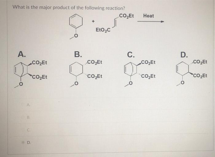 Solved What is the major product of the following reaction? | Chegg.com